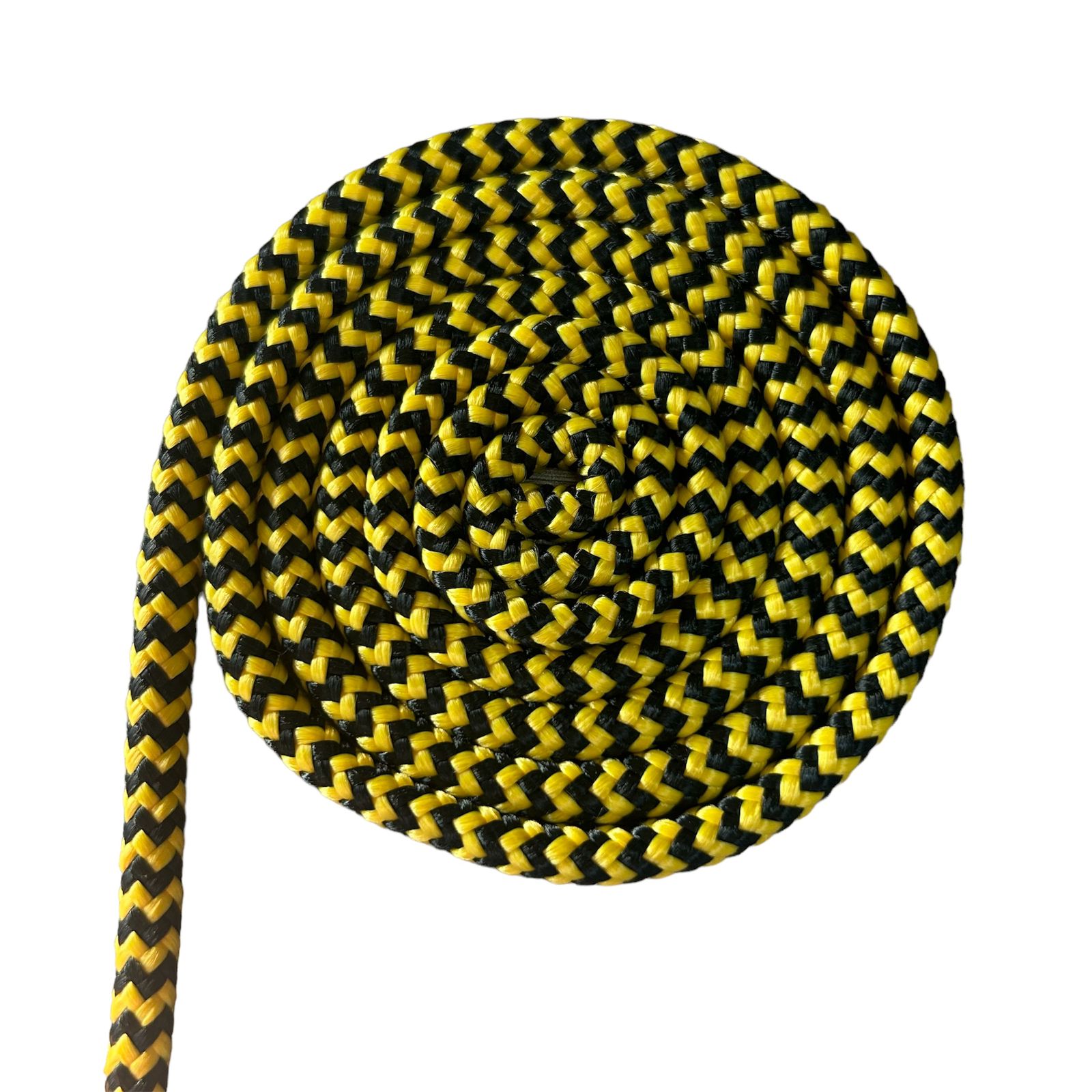 Corda Náutica de Polipropileno 8mm (50 metros) – Cor: Preto Com Amarelo ...