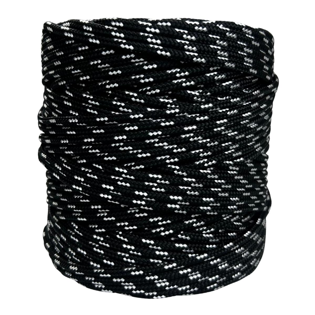 Corda Náutica de Polipropileno 5mm Rolo com 140 metros – Cor: Preto Com ...